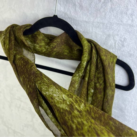 Vintage | Accessories | Vintage Green Yellow Gold Sheer Chiffon Stylish ...